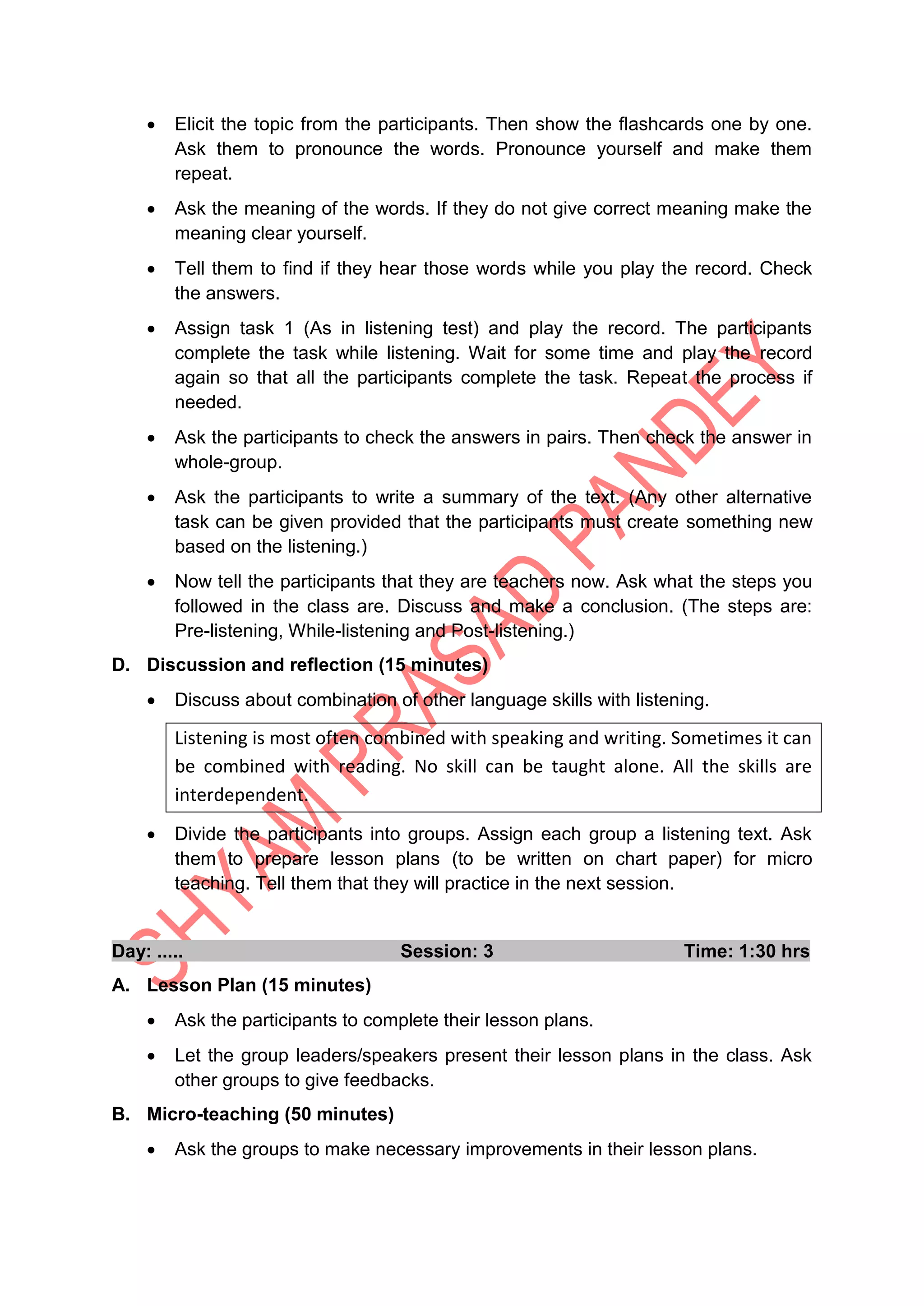 Teaching listening (by shyam pandey) | PDF