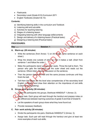 Teaching listening (by shyam pandey) | PDF