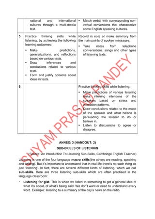 Teaching listening (by shyam pandey) | PDF