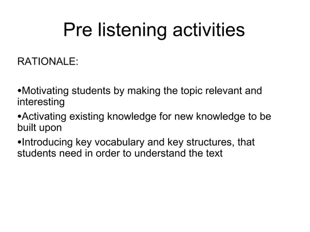 Teaching listening ppt | PPT