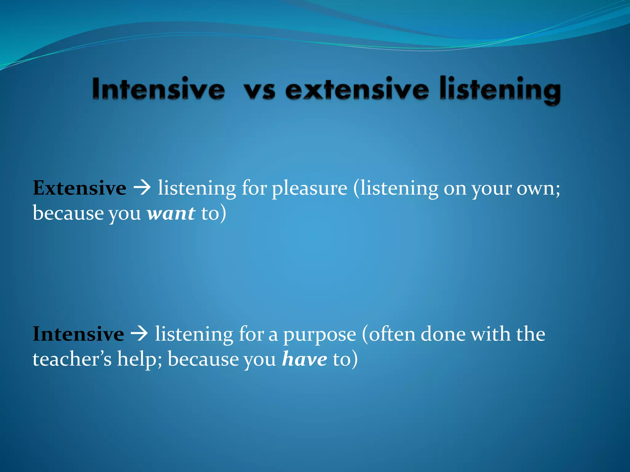 Teaching listening | PPTX