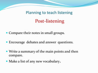 Teaching listening | PPTX