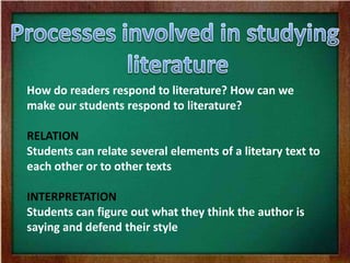 Teaching literature | PPTX