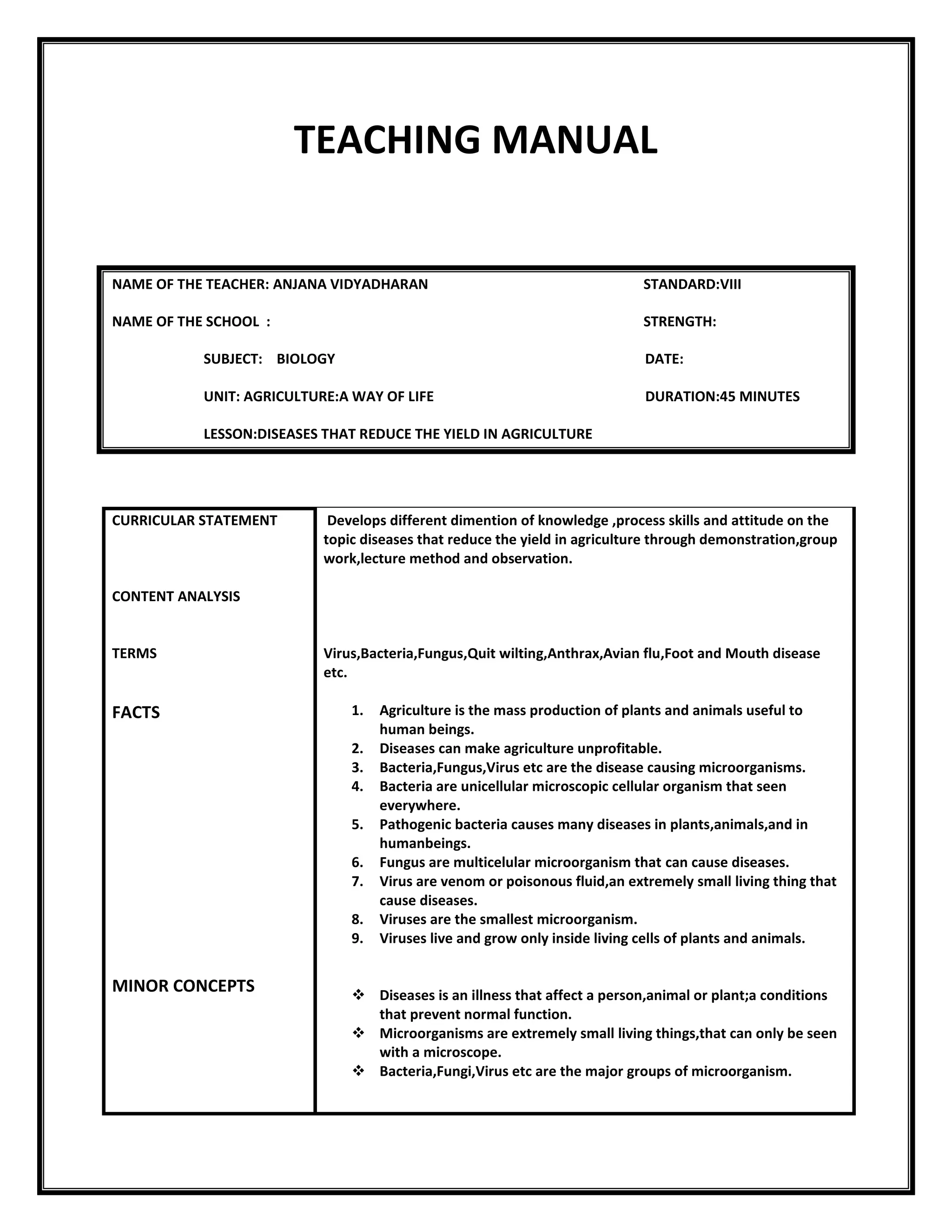 Teaching manual | DOCX