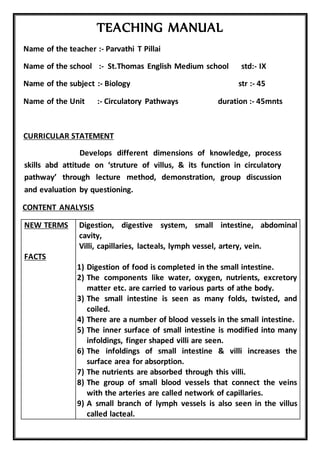 Teaching manual | PDF