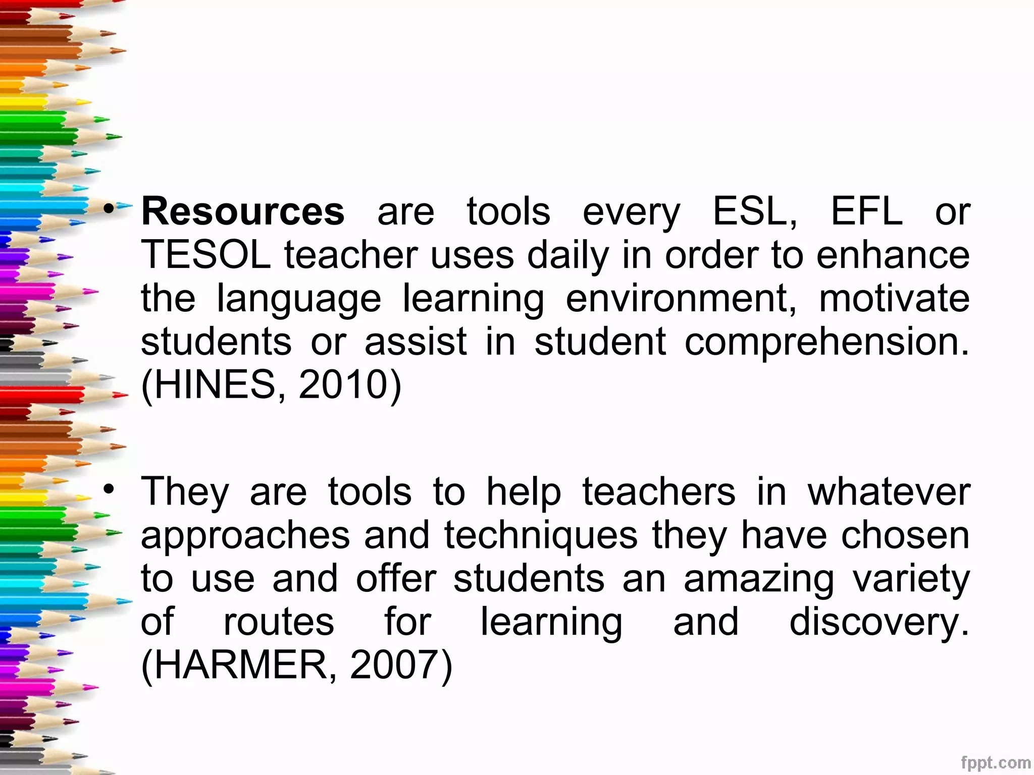 Teaching materials and resources | PPT