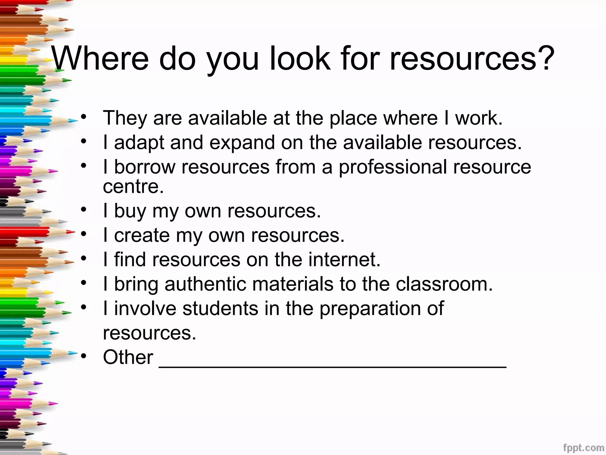 Teaching materials and resources | PPT