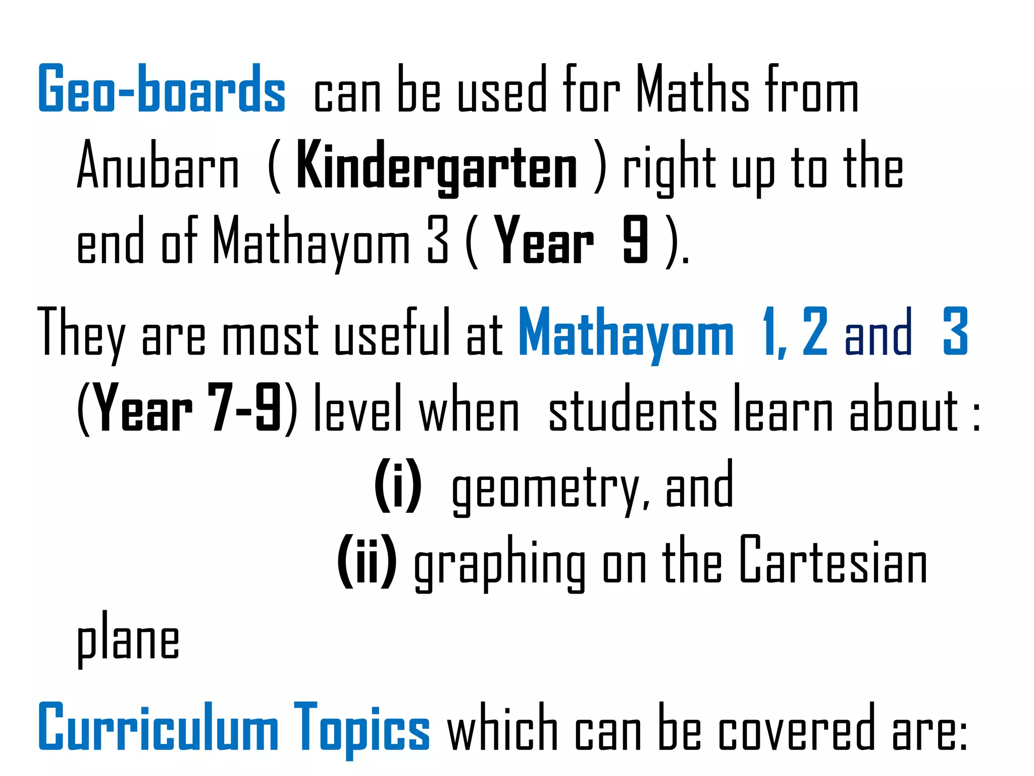 Teaching Maths with Geoboards | PPT