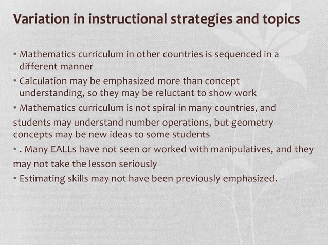 Teaching math to english language learners | PPT