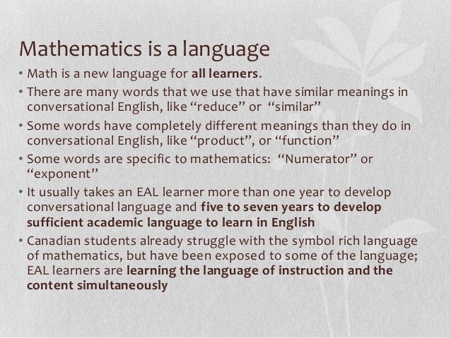 Teaching math to english language learners Teaching math to english language learners