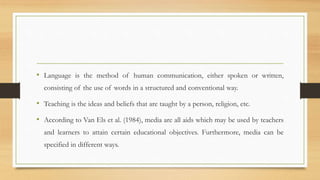 Teaching media | PPT