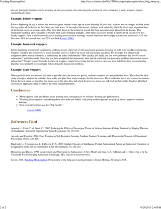 Teaching metacognition | PDF