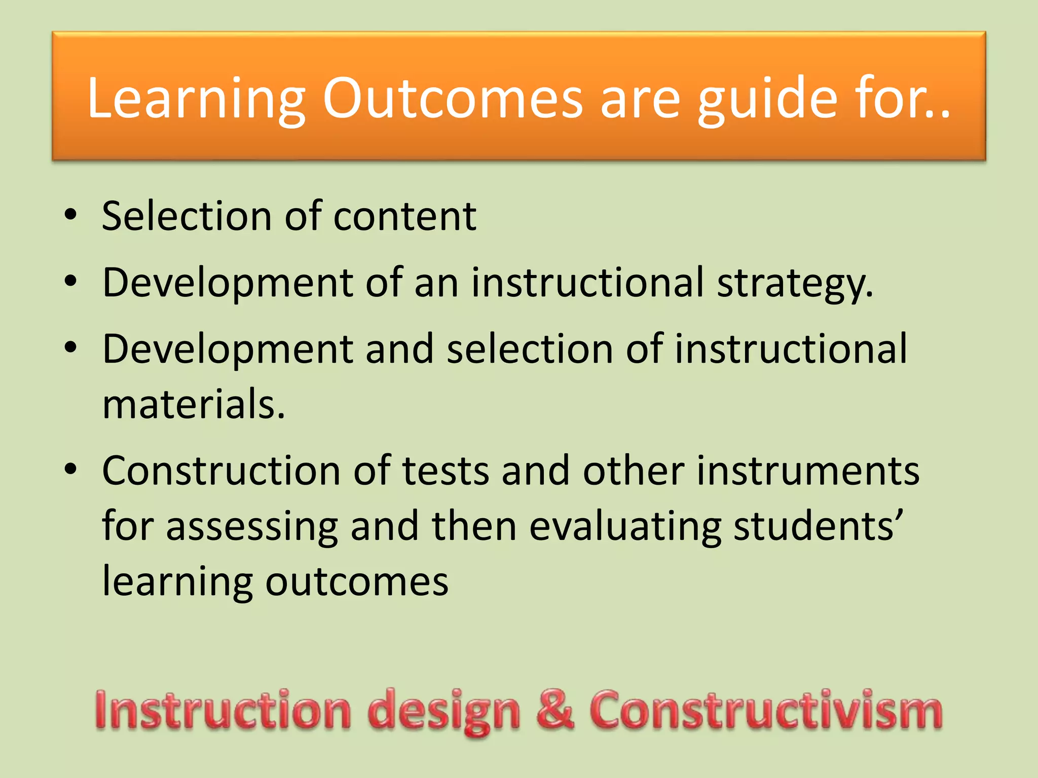 Teaching Methods aligned to objectives | PPTX