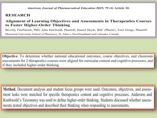 Teaching Methods aligned to objectives | PPTX | Educational Assessment | Education