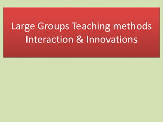 Teaching Methods aligned to objectives | PPTX