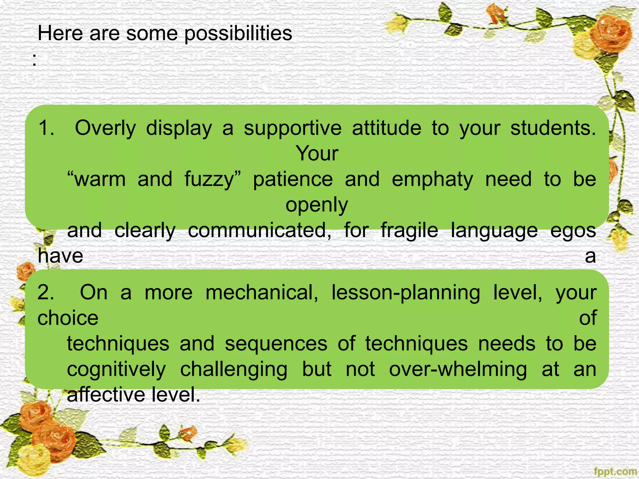 TEACHING METHOD AFFECTIVE PRINCIPLE | PPTX