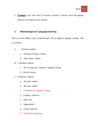 Teaching methodologies | DOCX