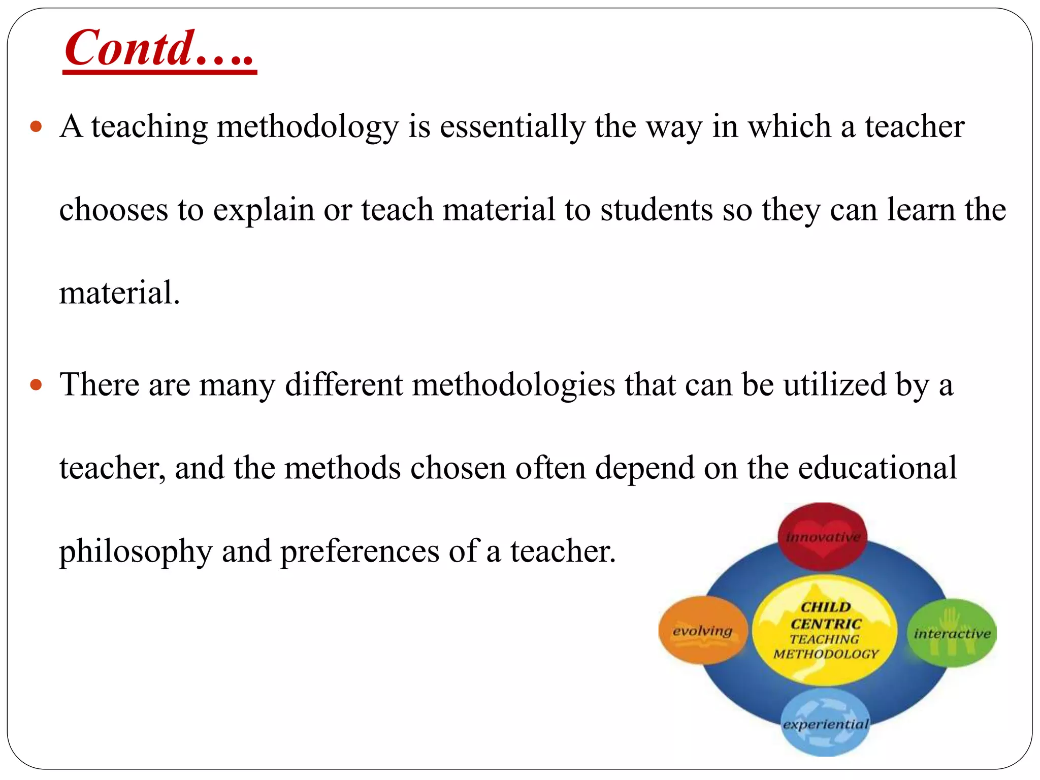 Teaching methodologies | PPTX