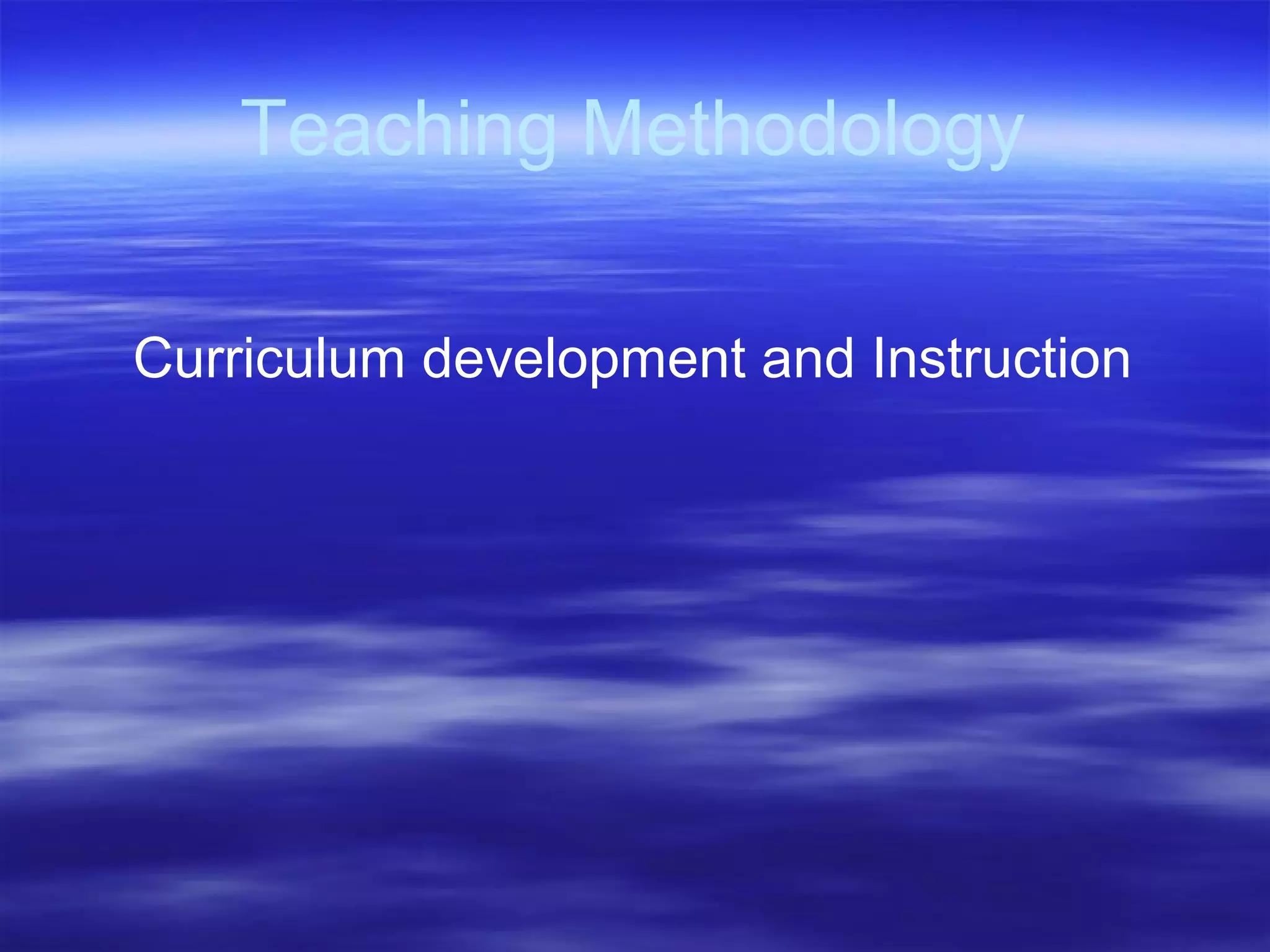 Teaching methodology | PPT