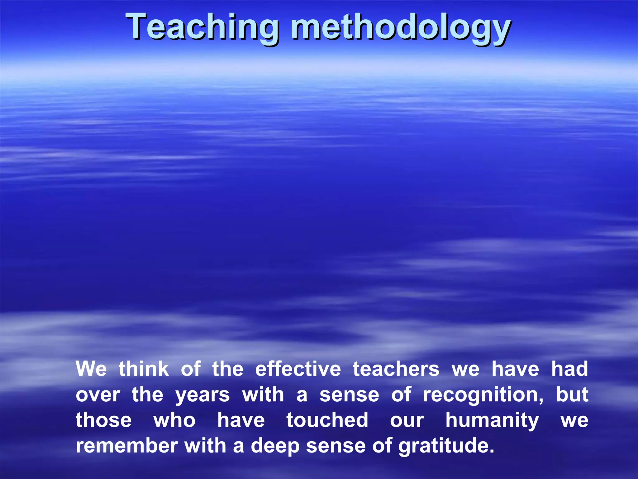 Teaching methodology | PPT