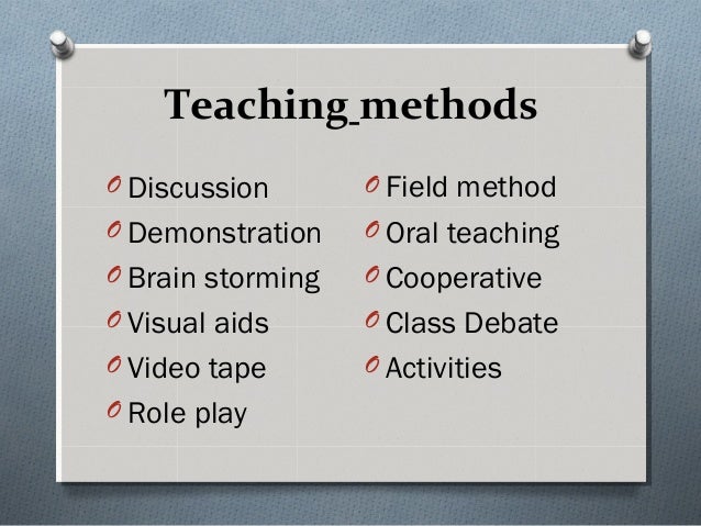 Teaching methodology