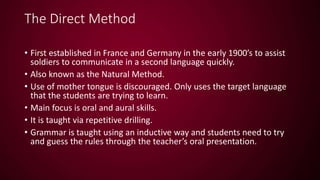 Teaching methods to teach English | PPTX