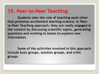 innovative teaching methods in science subject | PPTX