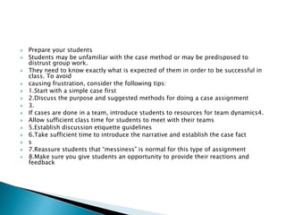 Teaching methods for case | PPTX