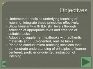 Teaching Methods - Listening | PPT