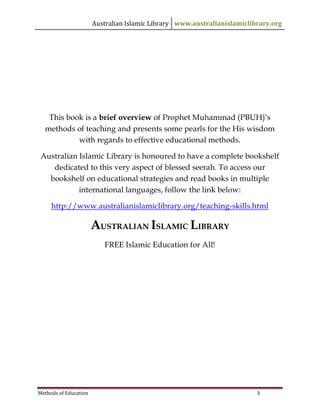 Teaching methods of prophet muhammad pbuh | PDF