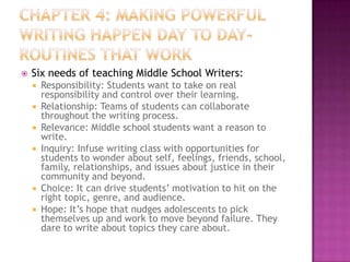 Teaching middle school writers | PPT