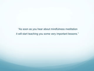 Teaching Mindfulness | PPT