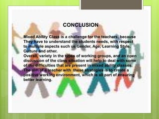 Teaching mixed ability classes | PPTX