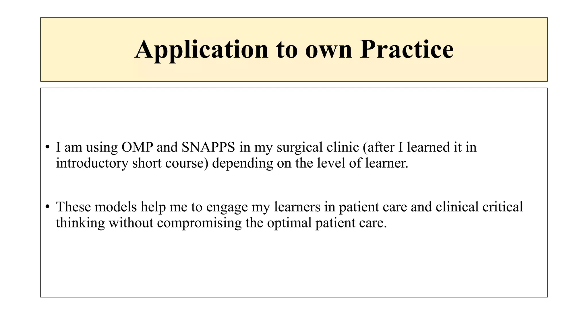 Teaching Models for Outpatient Clinic | PPTX