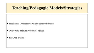 Teaching Models for Outpatient Clinic | PPTX