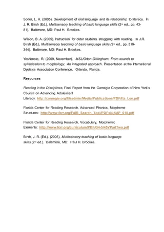 Teaching morphology enhancing vocabulary development and reading ...