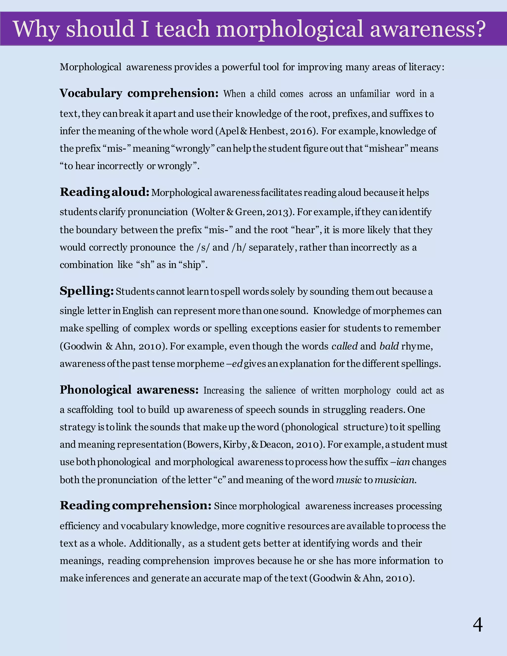 Teaching morphology to improve literacy | DOCX