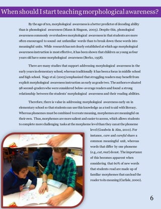 Teaching morphology to improve literacy | DOCX