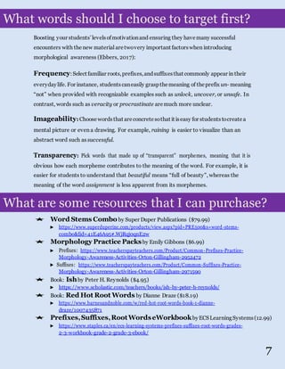 Teaching morphology to improve literacy | DOCX