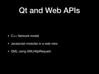 Teaching Native Qt to Talk Web | PPT