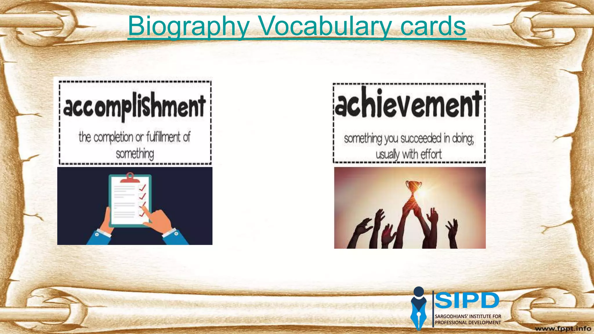 Teaching of biography | PPTX