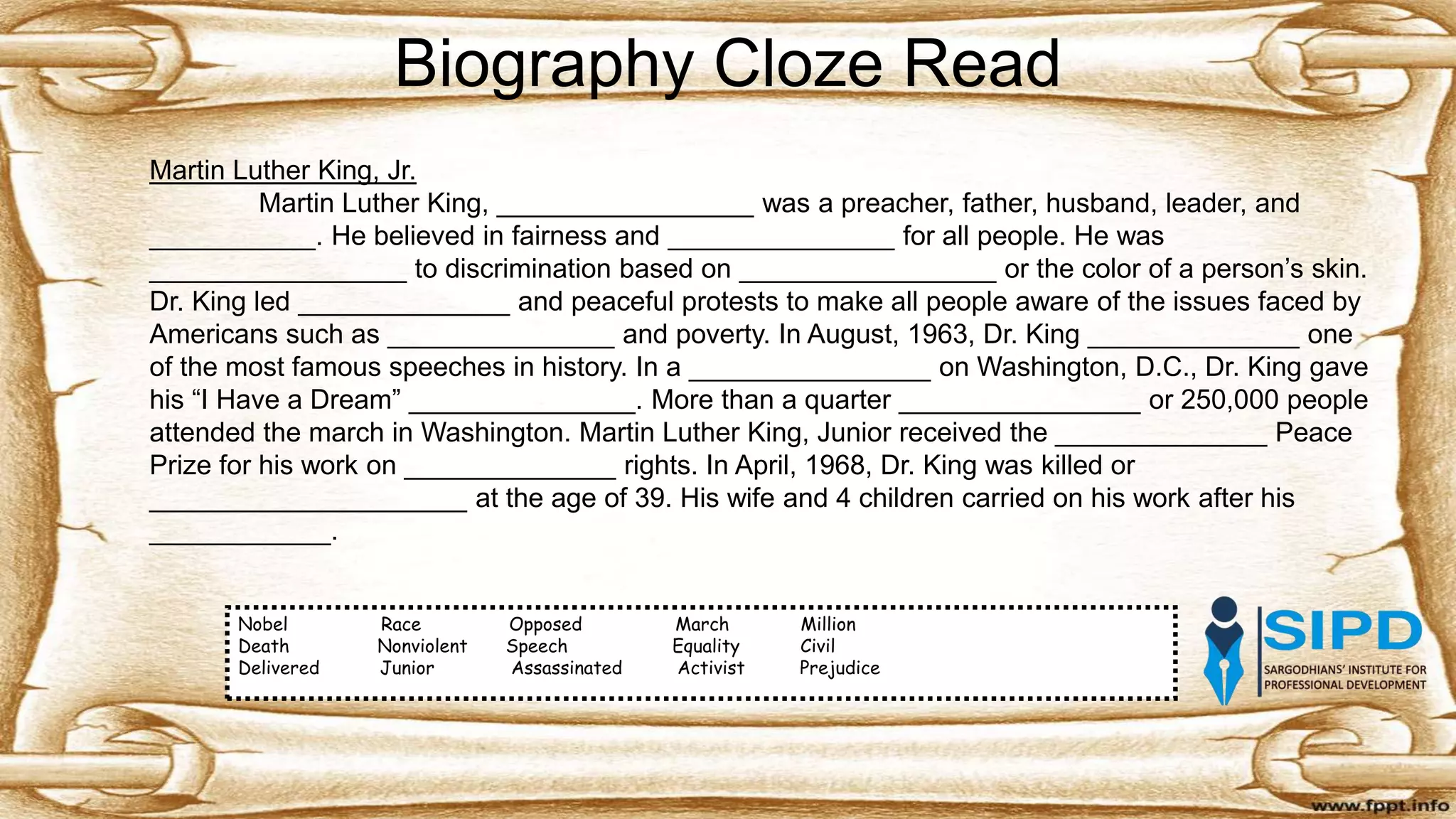 Teaching of biography | PPTX
