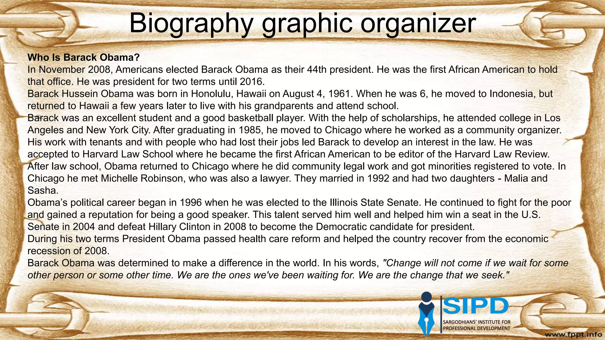 Teaching of biography | PPTX