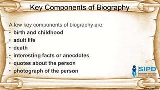 Teaching of biography | PPTX