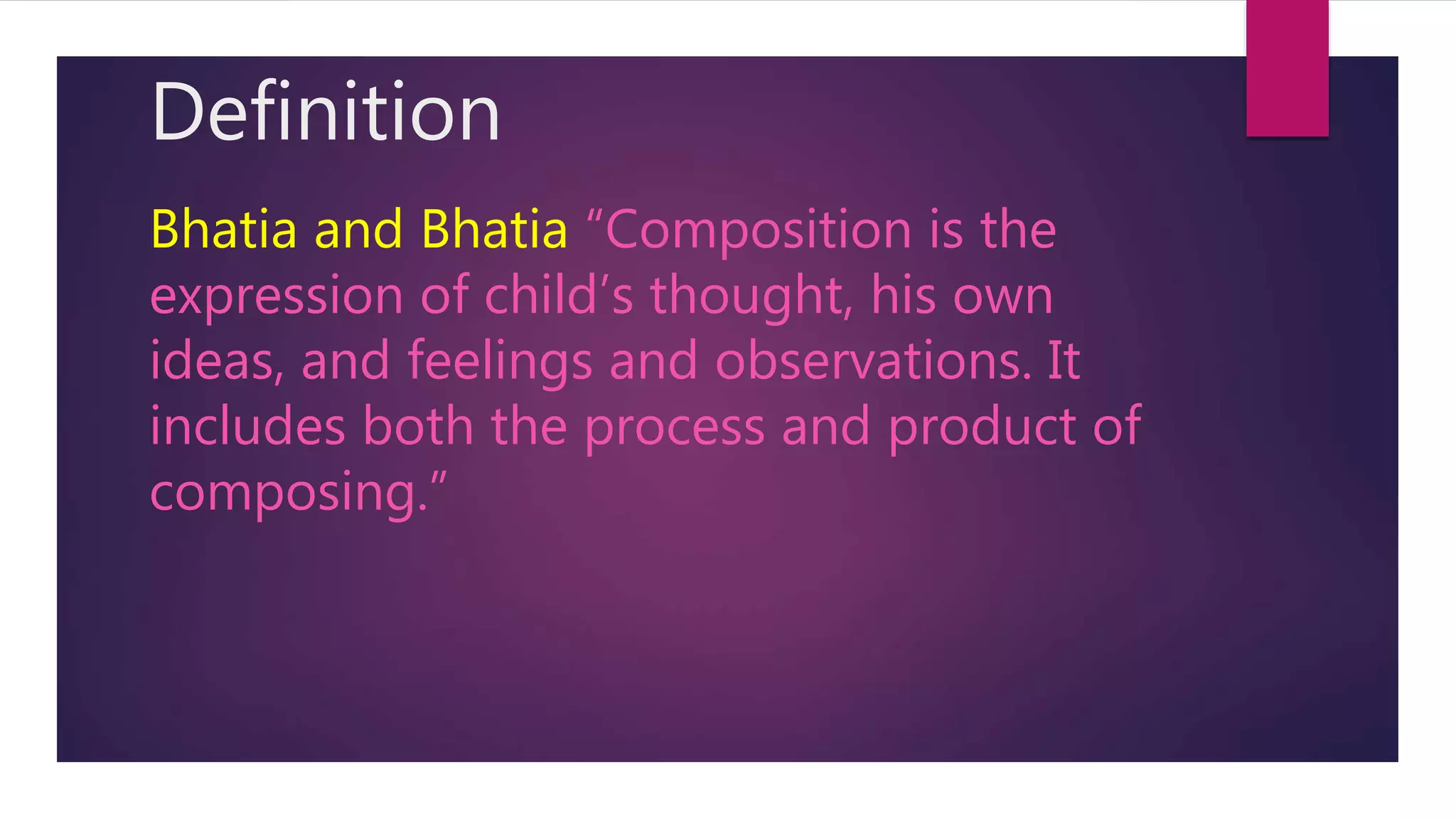 Introduction to Teaching of composition | PPTX
