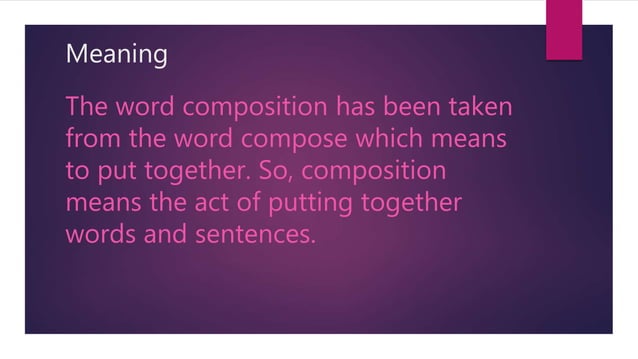 Introduction to Teaching of composition | PPTX | Education