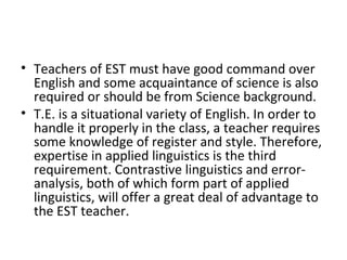 Teaching of est in indian conditions by r s sharma | PPT