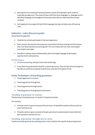 Teaching of grammar | PDF