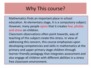 Teaching of mathematics | PPTX | Primary Education | Education