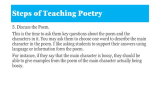 Teaching of Poetry | PDF